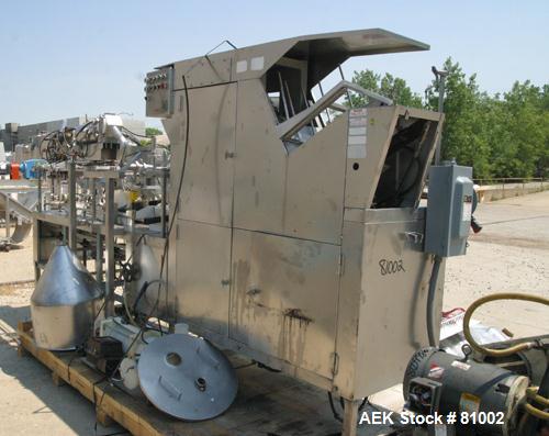 Used Liquipak/Haskon model 540UE gable top carton filler. Last fillin