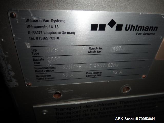 UsedUsed Uhlmann thermoforming blister packaging machine, model UPS 4