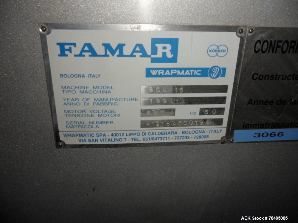 UsedFamar BCL 15 Blister Packer and GUK FA21 4 Cartanac 91 Cartoner.