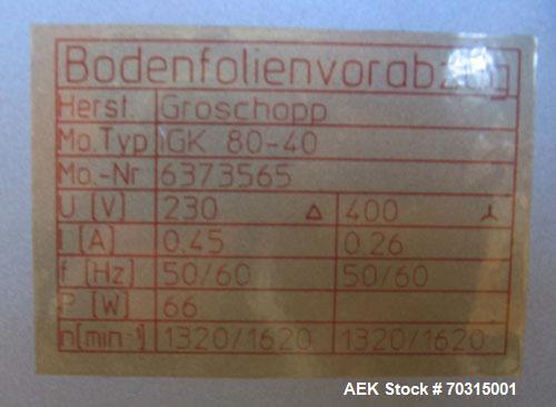 Used Klockner Model CP3, Automatic Blister Packaging machine. Last us