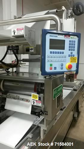 Used Multivac R230 Roll Stock Thermoformer. Has plug assist and gas f