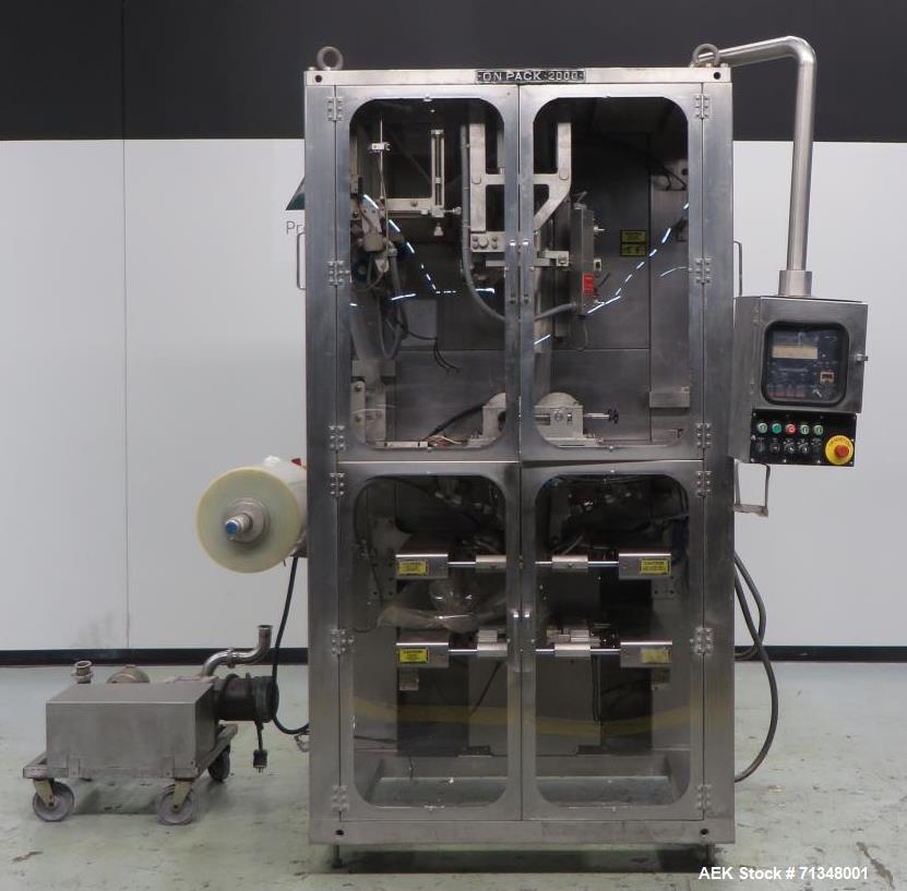 Used Cryovac Onpack Model 2000B Vertical Form Fill and Seal Machine.