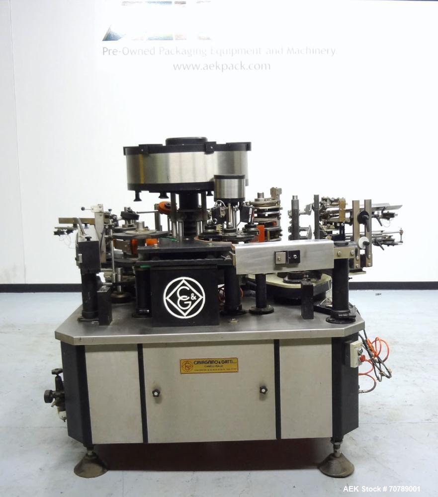 Used Cavagnino & Gatti front back and neck glue labeler. Capable of s