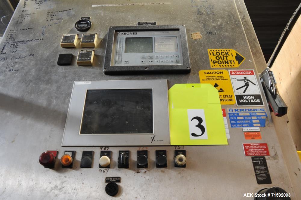 Used- Krones "Contiroll" Automatic Rotary 15-Stat