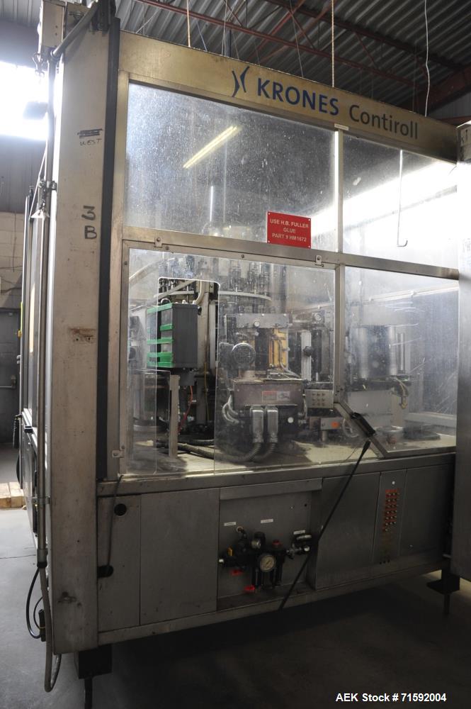 Used Krones "Contiroll" Automatic Rotary 15-Station Wraparound Glue L