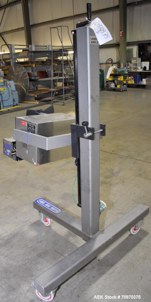 Used Label-Aire 2111M Air Blow Labeler. Capable of speeds up to 1250"