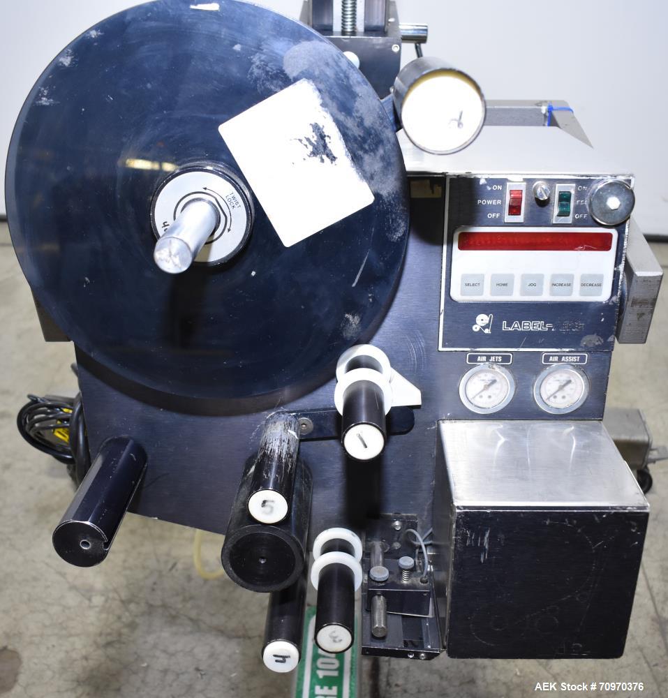 Used Label-Aire 2111M Air Blow Labeler. Capable of speeds up to 1250"