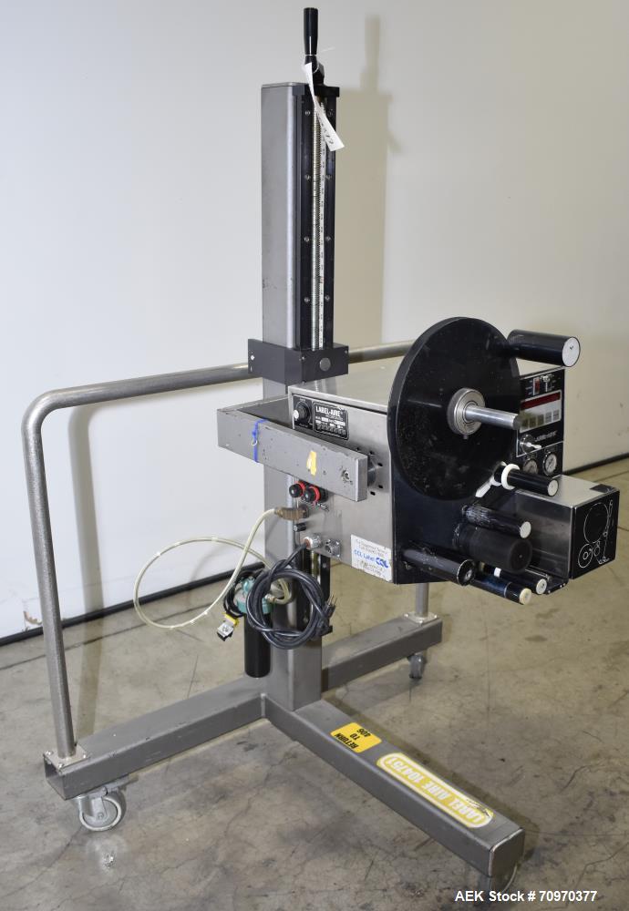 Used Label-Aire 2111M Air Blow Labeler. Capable of speeds up to 1250"