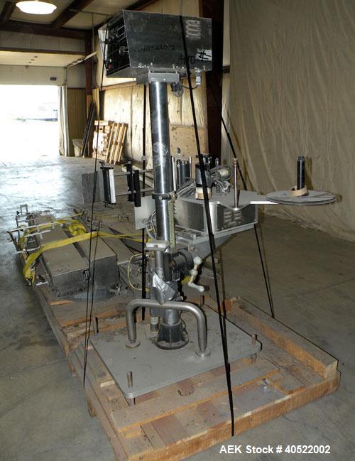 Used Kalish Labeler, Model 6805. Pedestal mounted labe application he