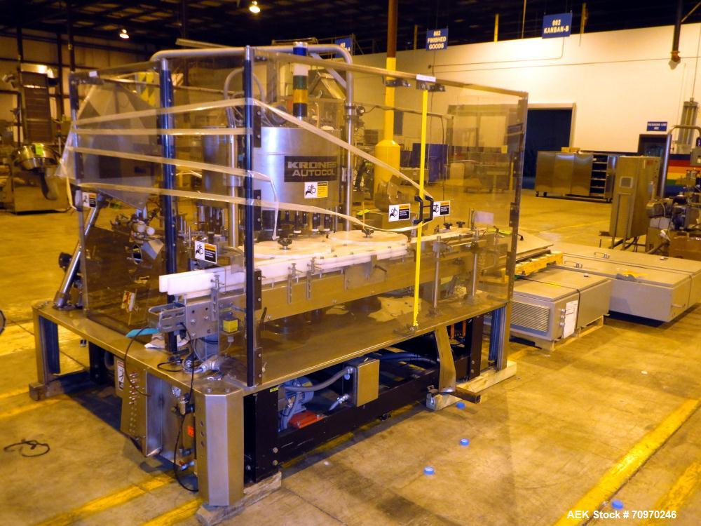 Used Krones Autocol (18) Head Rotary Labeler, Serial #747-099, Built