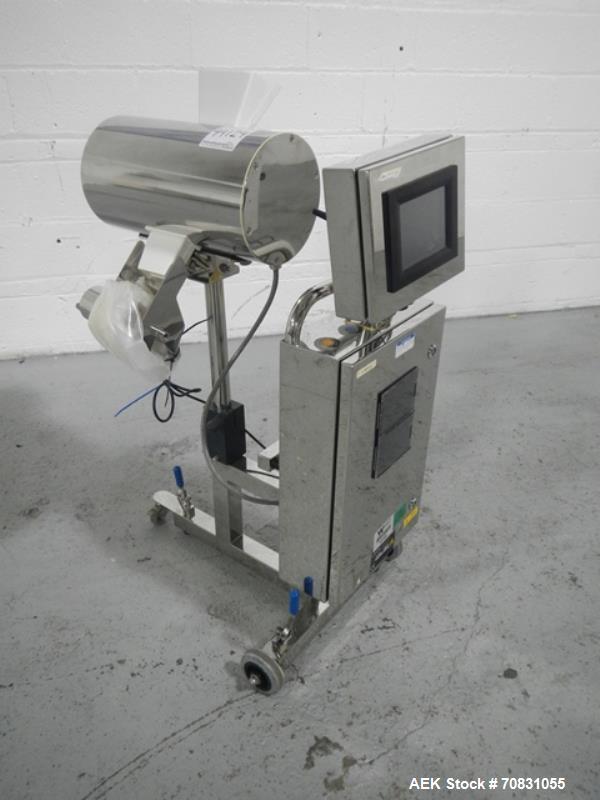 Used Lock metal detector, 3.75" wide x 1.5" high aperture, with contr