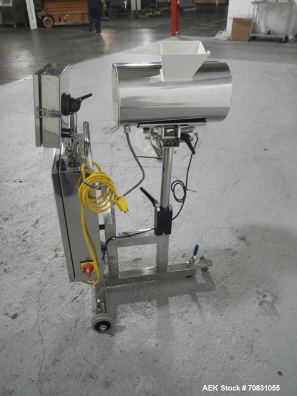 Used Lock metal detector, 3.75" wide x 1.5" high aperture, with contr