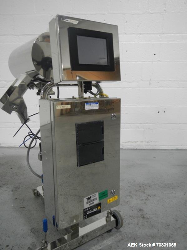 Used Lock metal detector, 3.75" wide x 1.5" high aperture, with contr