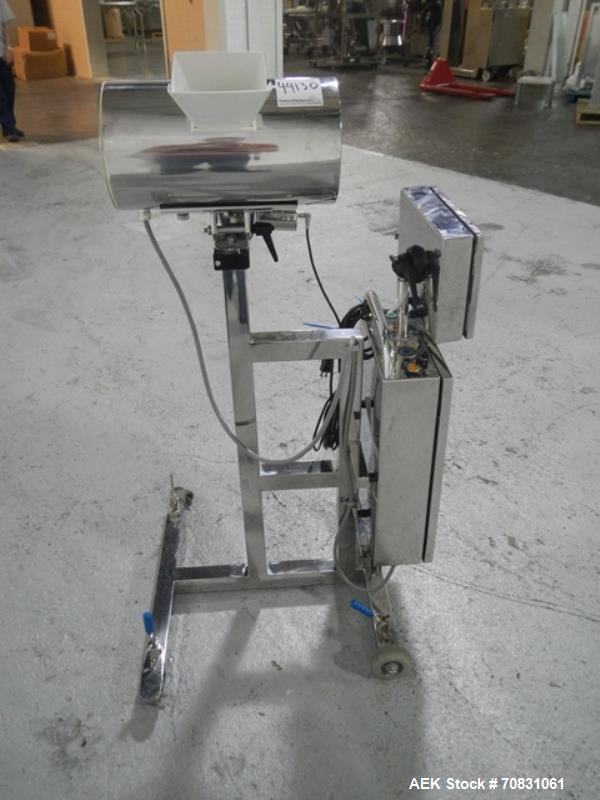 Used Lock metal detector, 3.75" wide x 1.5" high aperture, with contr