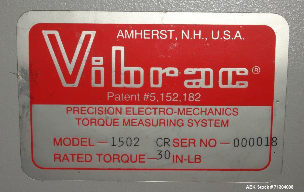 Used Vibrac Model 1502 CR "Torqo" Electronic Torque Tester. Tests tor
