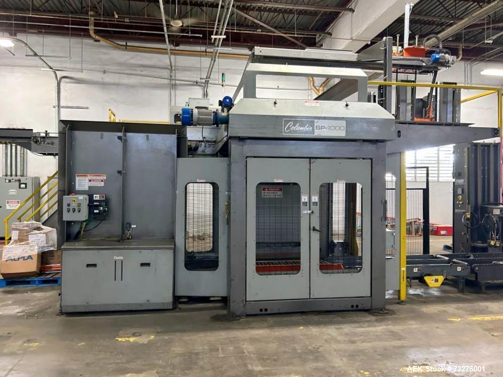 Used Columbia Model SP4000 High Level Compact Palletizer with Slip Sh