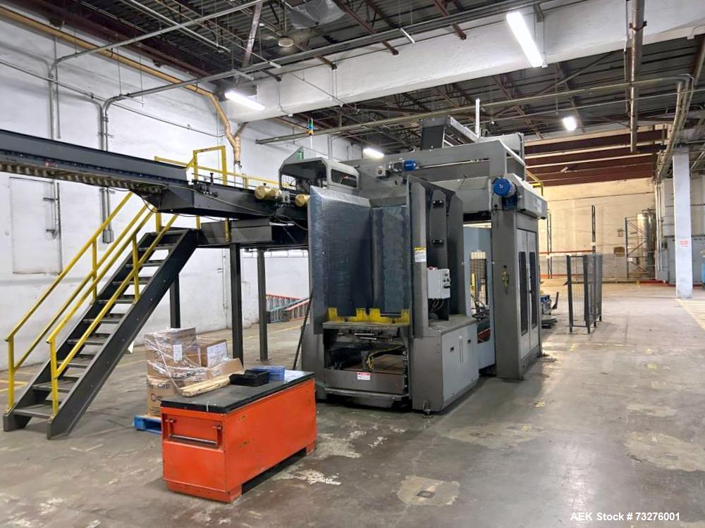 Used Columbia Model SP4000 High Level Compact Palletizer with Slip Sh