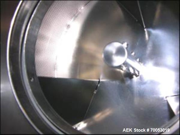 Used Huber Stopper Washer, Model DS40. 316 stainless steel constructi