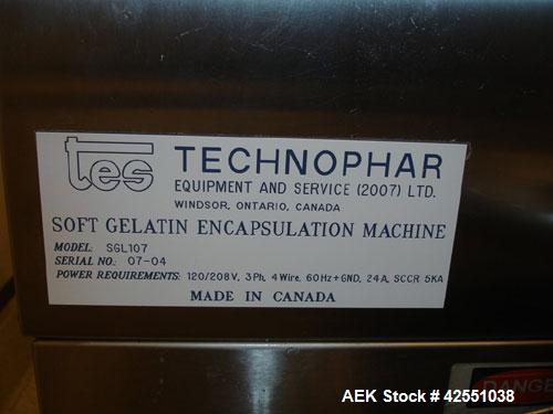Used Technophar Soft Gel Encapsulator, Model SGL-107. 4" Diameter x
