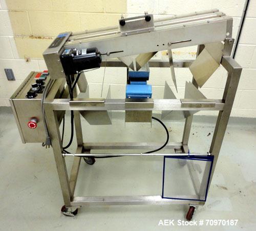 Used M.W. Technologies 2 Lane Tablet Sorter, Clearance between rods i