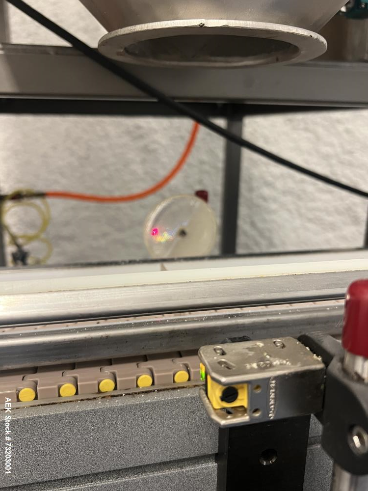 Great Condition, Used Indexing Conveyor and Labeling Line. Includes i