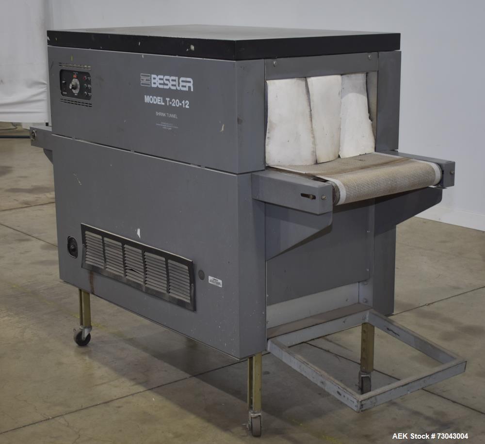 Used Shrink Tunnel with Mesh Belt - Beseler T-20-12 for Sale