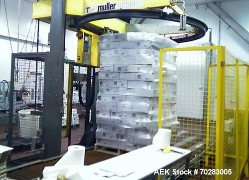 Used Muller 202 Octopus Automatic Stretch Wrapper. 480 V, 20 Amp, PSI