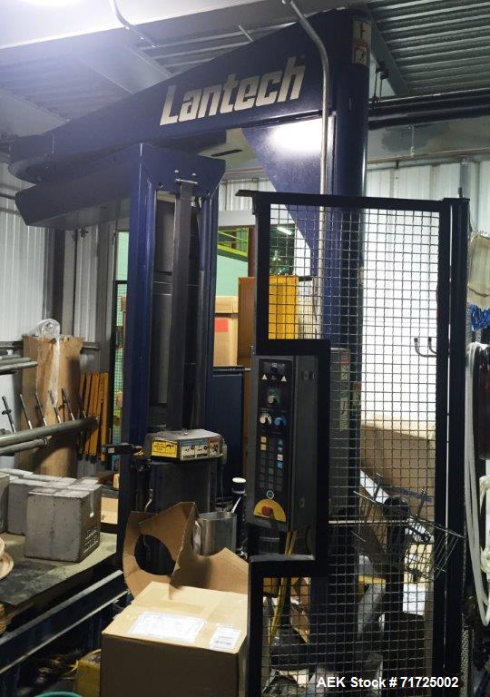 Used Lantech S-300 Semi-Auto Straddle Stretch Wrapping System. 25-35