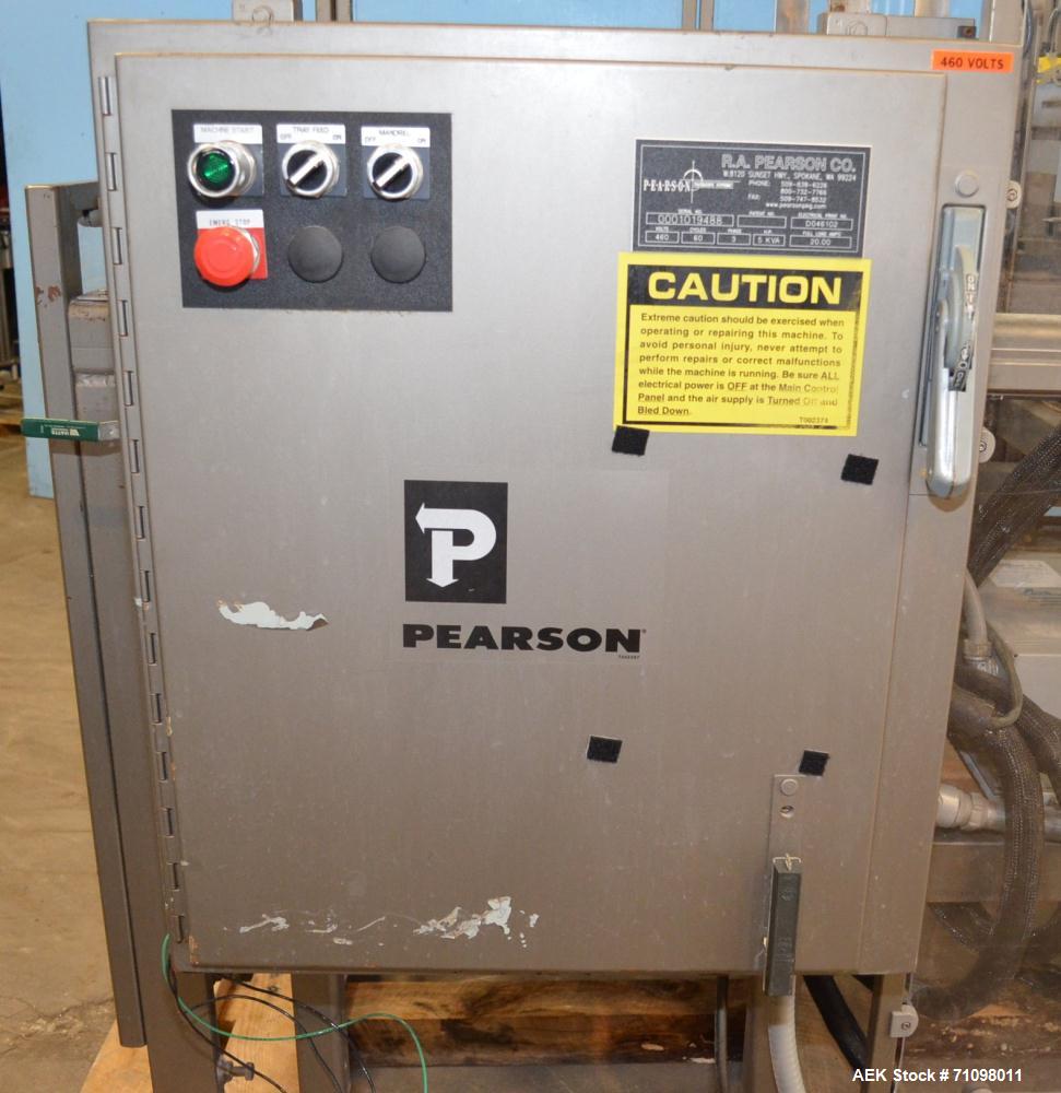 Used Pearson Model H101 Tray Former. Maximum speed of 40 trays per mi
