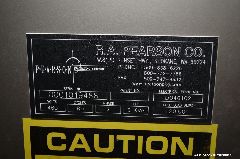 Used Pearson Model H101 Tray Former. Maximum speed of 40 trays per mi