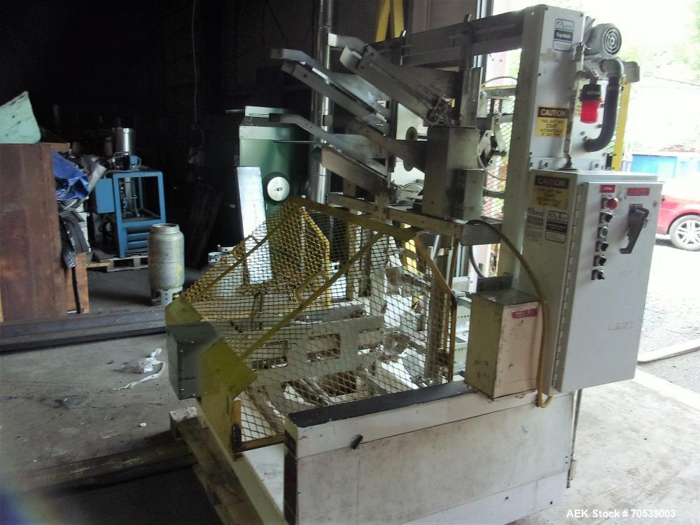 Used SWF Automatic Tray Former, Model 1T4. 4 cup vacuum blank feed sy