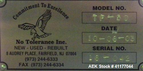Used No Tolerance Adjustable Chipboard Tray Former, Model TF-50. Tray