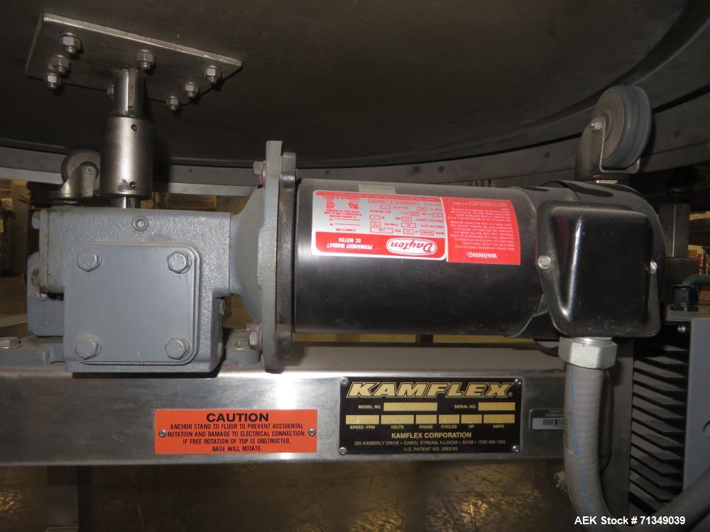 Used Kamflex Model 901C 49" Diameter Accumulation Table. Unit turns a