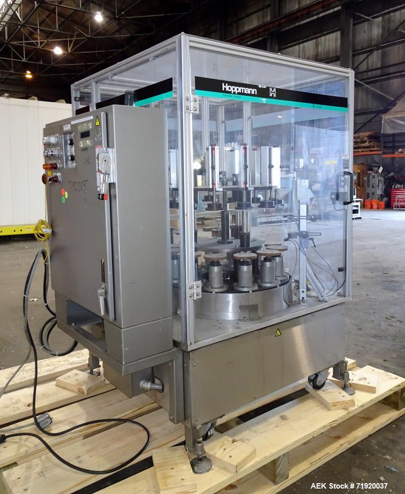 Used Hoppmann rotary radial container orienter, Model "Orienter". Ser