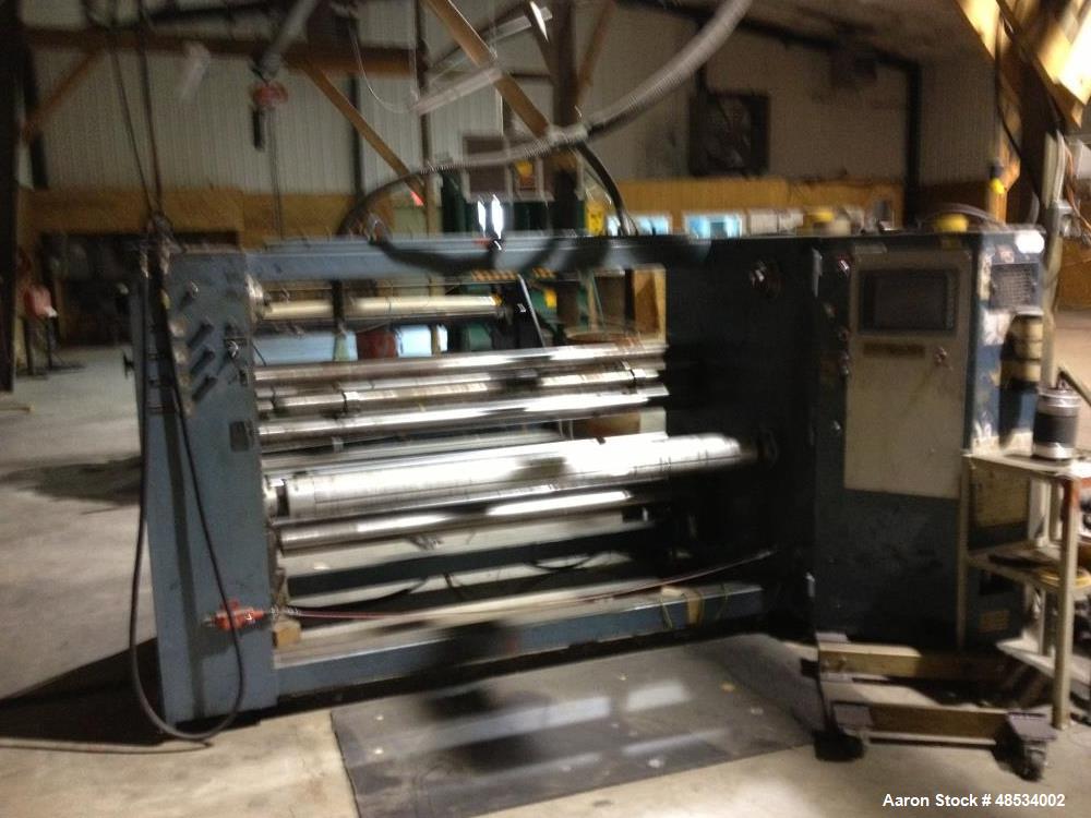 Used Pinnacle Converting Slitter Rewinder. Unwind: 62" maximum roll w