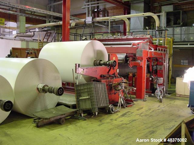 Used Ahlstrom Slitter Rewinder. 2600 mm capacity. Speed 1800 m/min. B