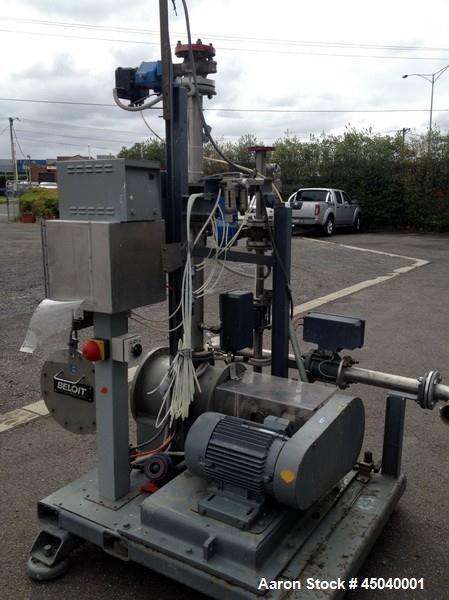 Beloit Horizontal Pressure Screen. Stainless steel rotor. Used for re