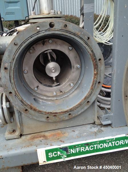Beloit Horizontal Pressure Screen. Stainless steel rotor. Used for re