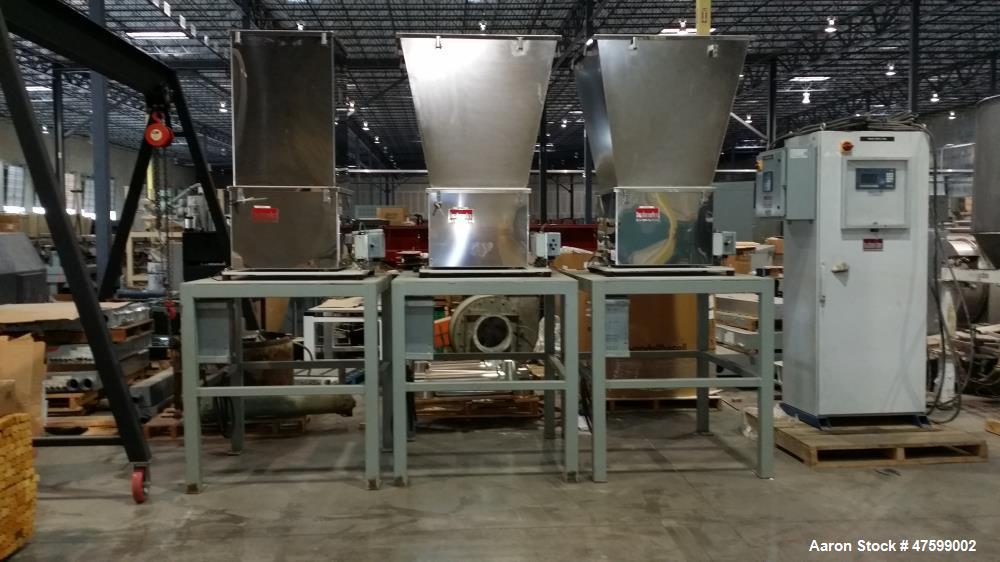 Used Brabender Feeder. Max. exterior hopper volume cubic feet - 23. M