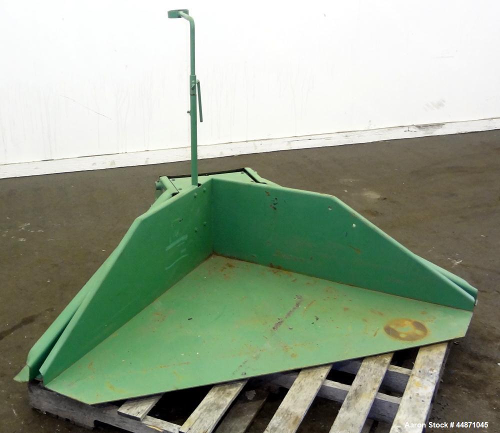 Used IMS Floor Level Gaylord Tilt Table, Model 25-6000, Carbon Steel.