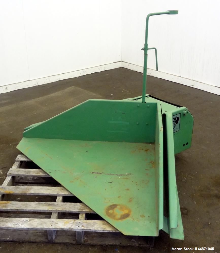 Used IMS Floor Level Gaylord Tilt Table, Model 25-6000, Carbon Steel.