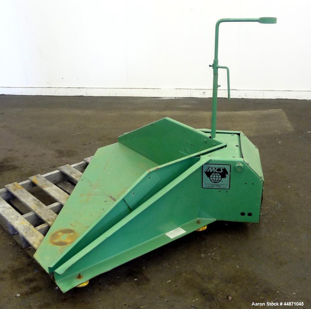 Used IMS Floor Level Gaylord Tilt Table, Model 25-6000, Carbon Steel.