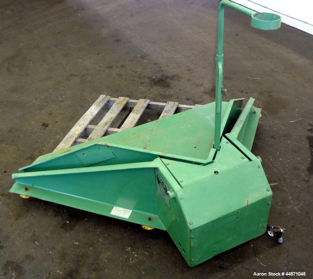 Used IMS Floor Level Gaylord Tilt Table, Model 25-6000, Carbon Steel.