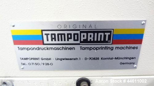 Used Tampo Print Pad Printer, Model TTG/TSG 80/60-90/41. Single cycle