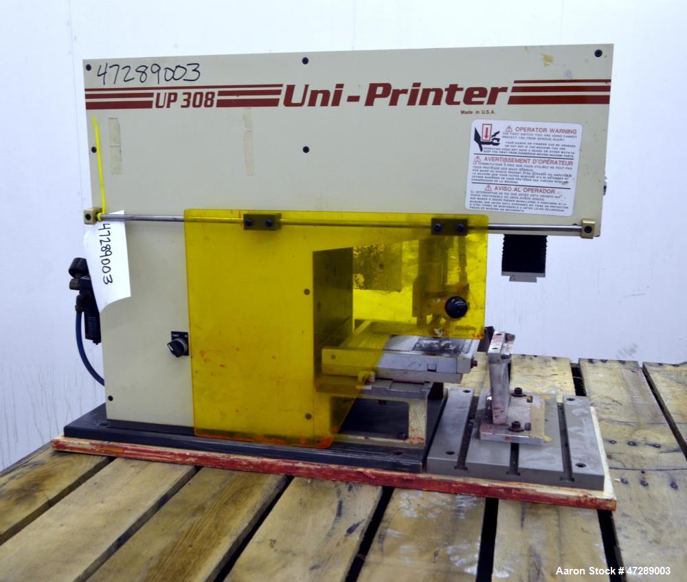 Used United Silicone Uni-Printer Pad Printer, Model UP308. Cycle capa