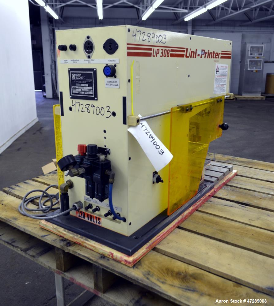 Used United Silicone Uni-Printer Pad Printer, Model UP308. Cycle capa