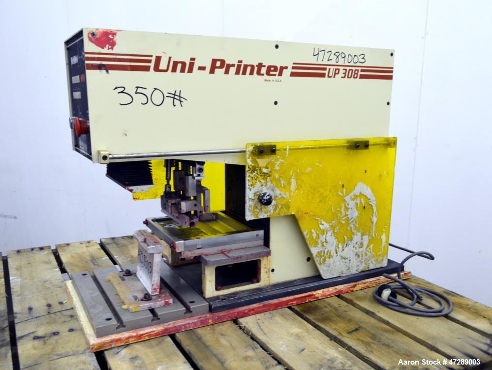 Used United Silicone Uni-Printer Pad Printer, Model UP308. Cycle capa