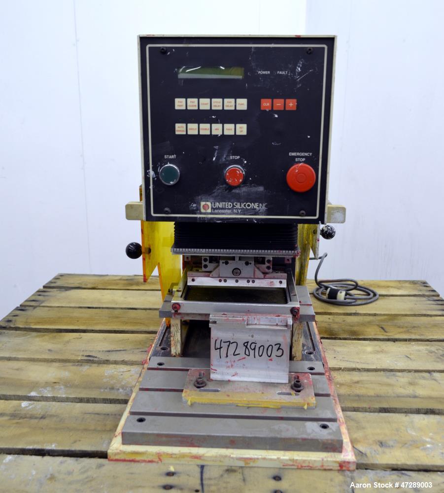 Used United Silicone Uni-Printer Pad Printer, Model UP308. Cycle capa