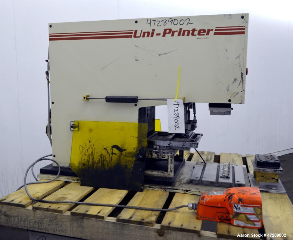 Used United Silicone Uni-Printer Pad Printer, Model UP450T. Cycle cap