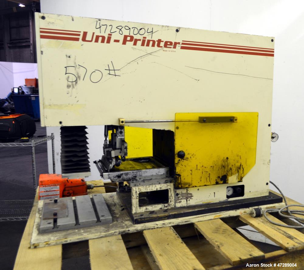 Used United Silicone Uni-Printer Pad Printer, Model UP450T. Cycle cap